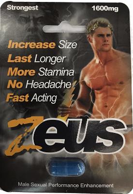 100% Genuine Zeus 1600mg 3 Authentic pills: TrueGether.com