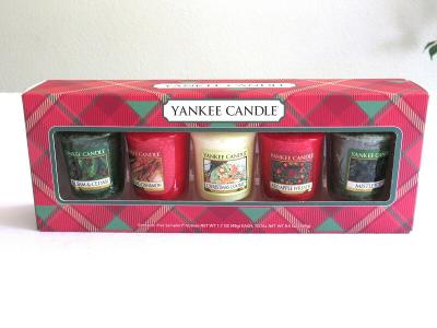 Yankee Candle Christmas Holiday Votive Sampler Gift Box Set 5 Pack ...
